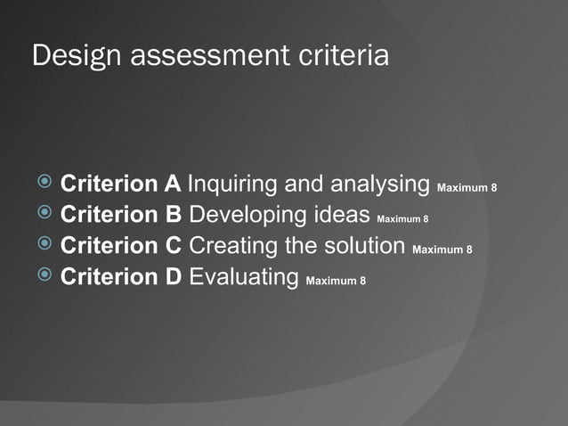 The MYP design cycle | PPT