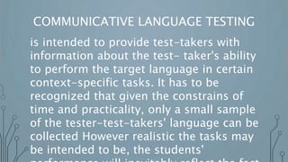 Languange assessment principles and classroom practices | PPT