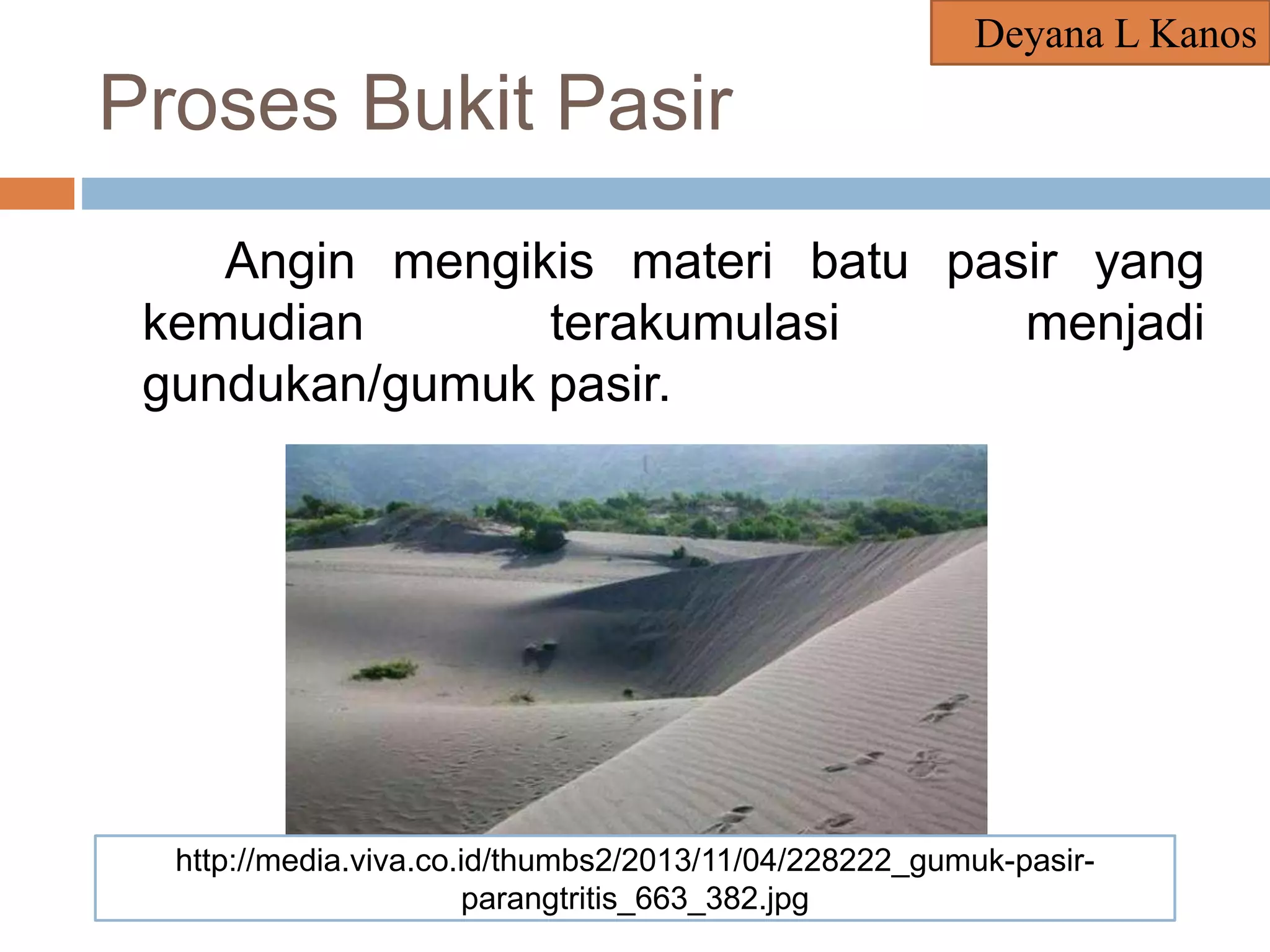 Ppt landform oleh angin (kelompok 6) revisi | PPT