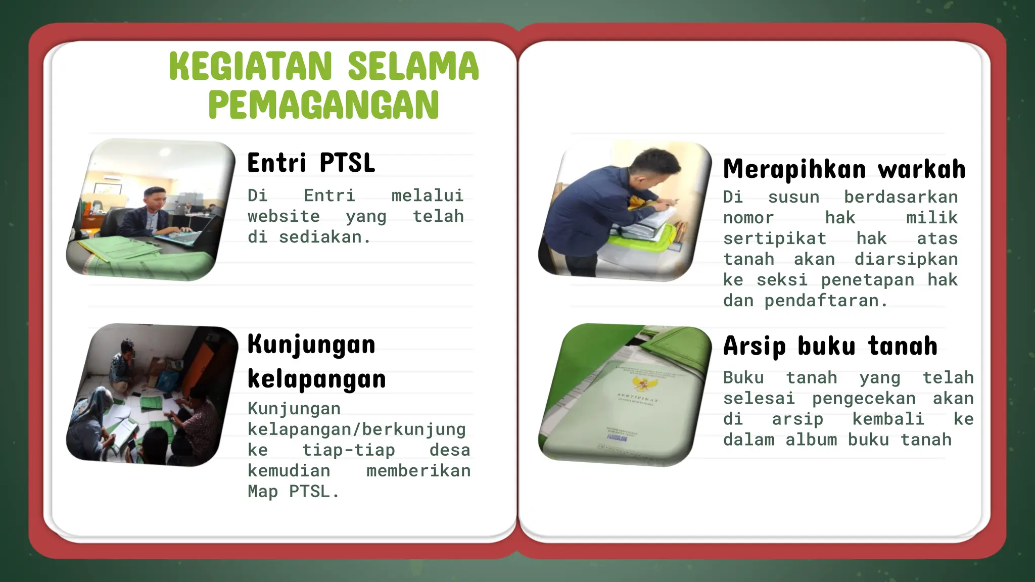 CONTOH PPT LAPORAN MAGANG BERJUDUL : PROSES PELAKSANAAN PENDAFTARAN ...