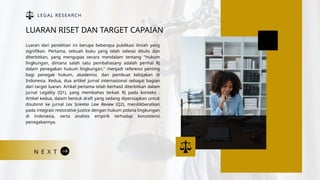 PPT Laporan Kemajuan PIDANA LINGKUNGAN(1).pptx