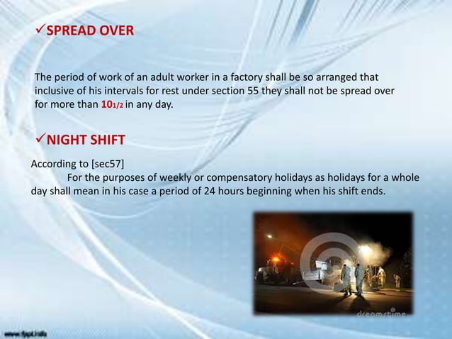 working hours holidays annual leaves for adult and young person | PPT
