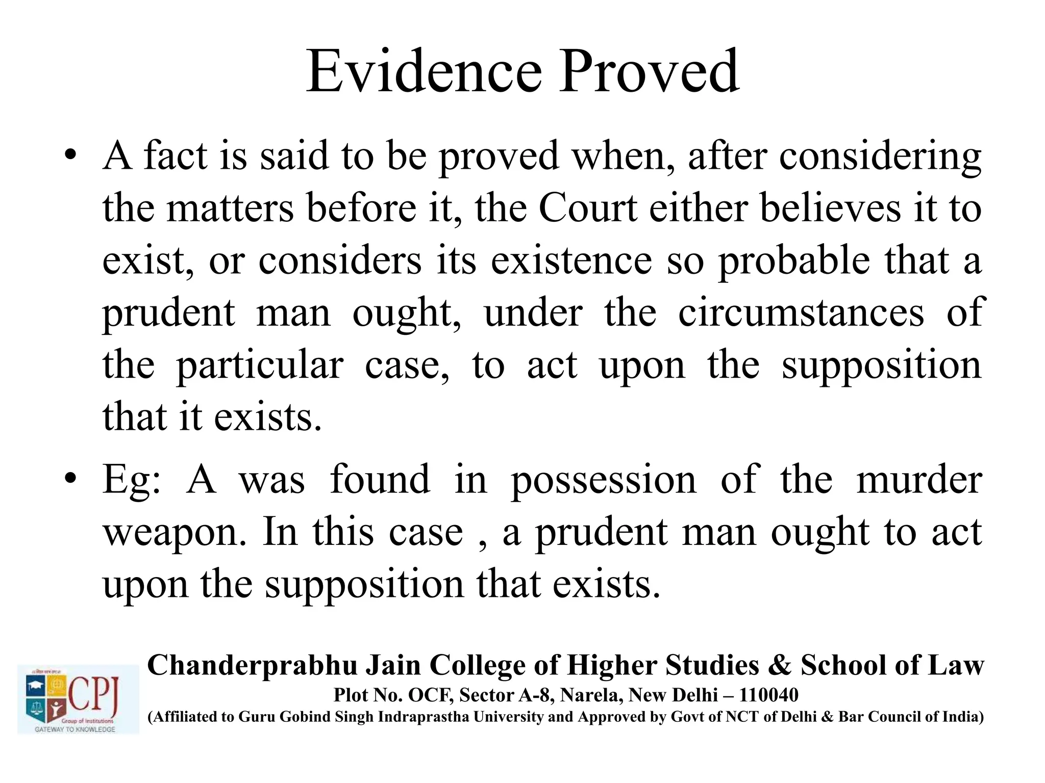 Evidence ballb 5 sem Ipu notes law evidence act | PDF