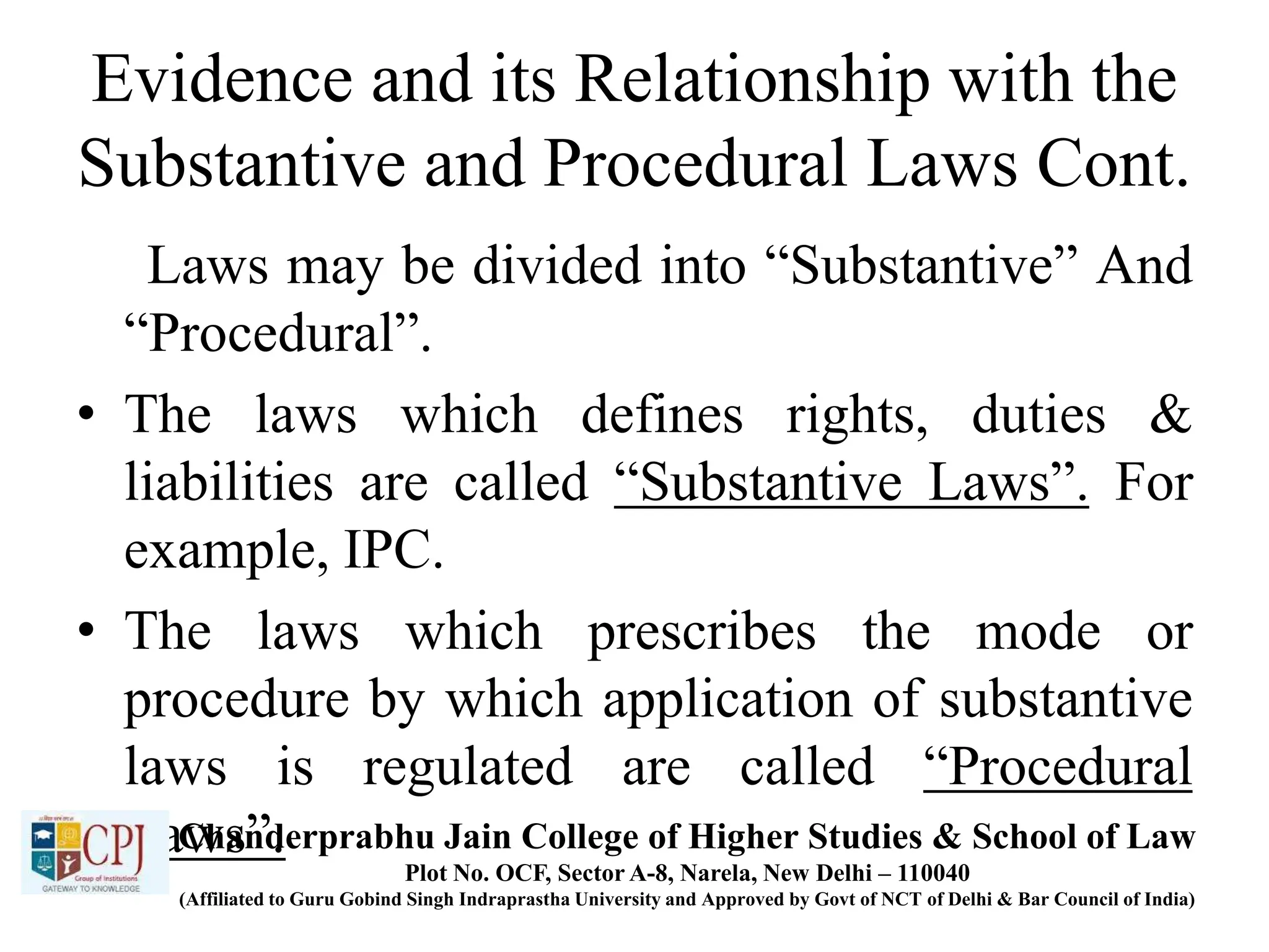 Evidence ballb 5 sem Ipu notes law evidence act | PDF