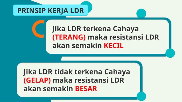 Penejalasan LDR Sensor Cahaya dan pengaplikasian LDR | PPT