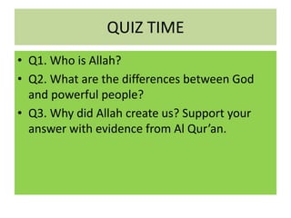 Learning about Allah | PPT