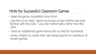 PPT learning maths through games | PPTX