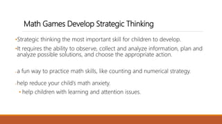 PPT learning maths through games | PPTX