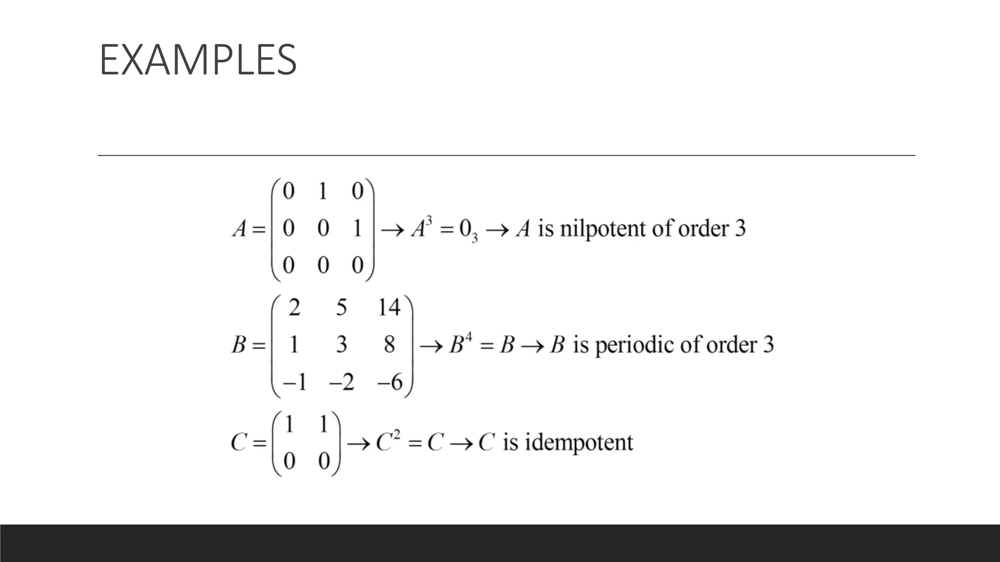 TYPES OF SPECIAL SQUARE MATRIX | PPTX