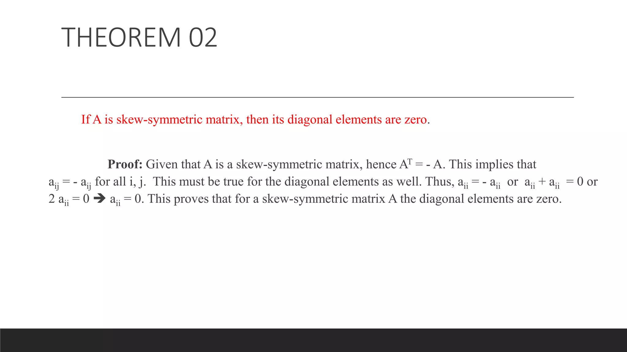 TYPES OF SPECIAL SQUARE MATRIX | PPTX