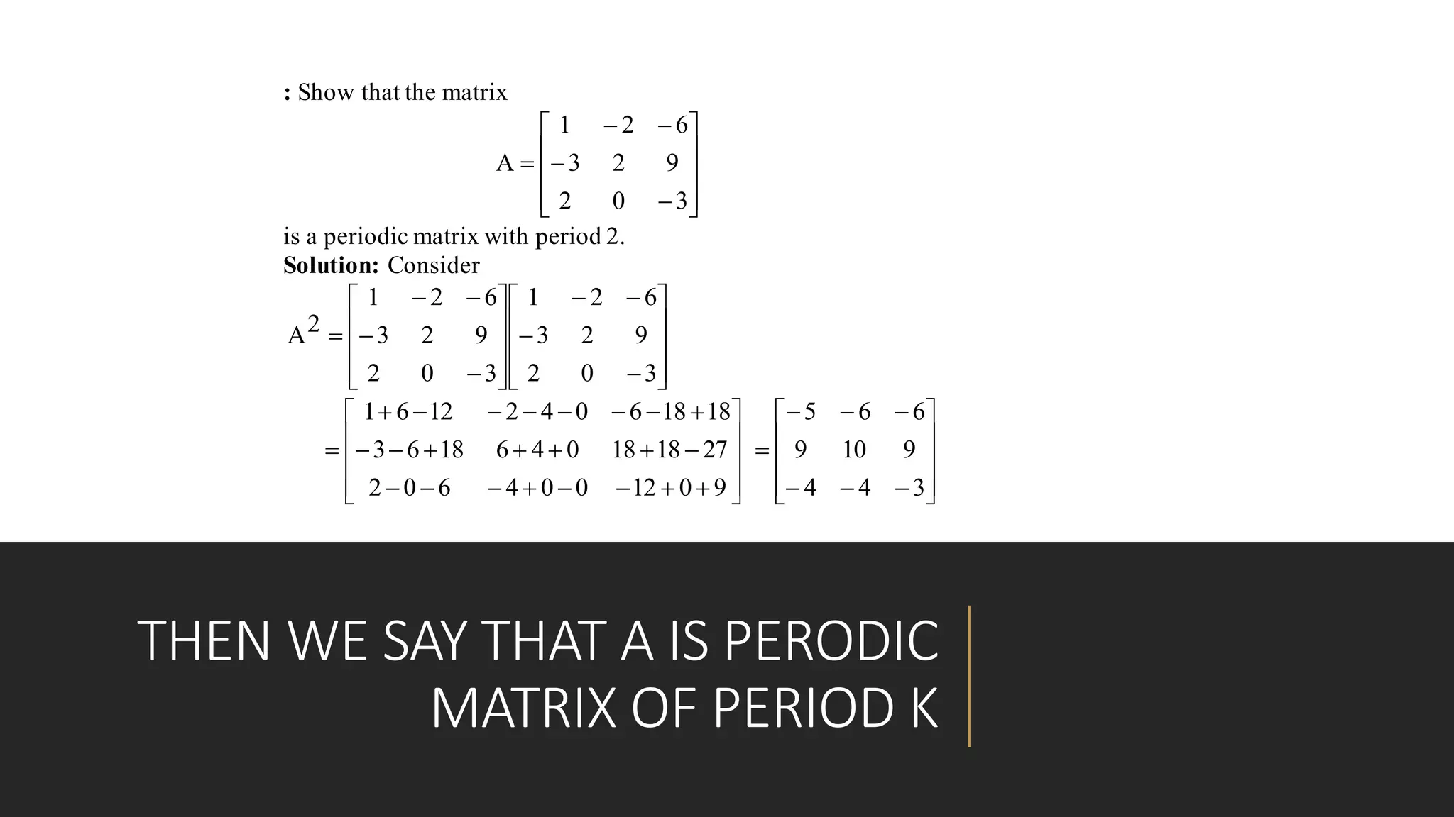 TYPES OF SPECIAL SQUARE MATRIX | PPTX