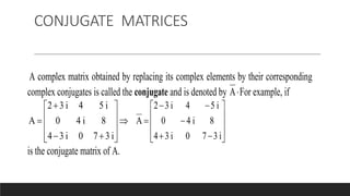 TYPES OF SPECIAL SQUARE MATRIX | PPTX