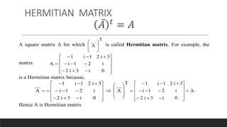 TYPES OF SPECIAL SQUARE MATRIX | PPTX