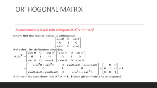TYPES OF SPECIAL SQUARE MATRIX | PPTX