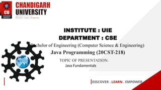 PPT Lecture-1.2 java basics jvm, literals, | PPTX