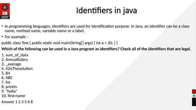 PPT Lecture-1.2 java basics jvm, literals, | PPTX