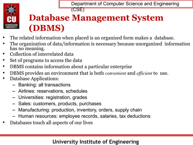 Ppt Lecture 1 1 And 1 2 Database Concepts And Database System Architecture 1 Pptx