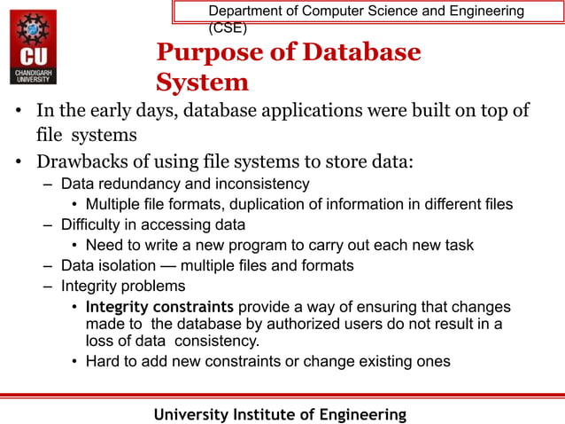 Ppt Lecture 1 1 And 1 2 Database Concepts And Database System Architecture 1 Pptx