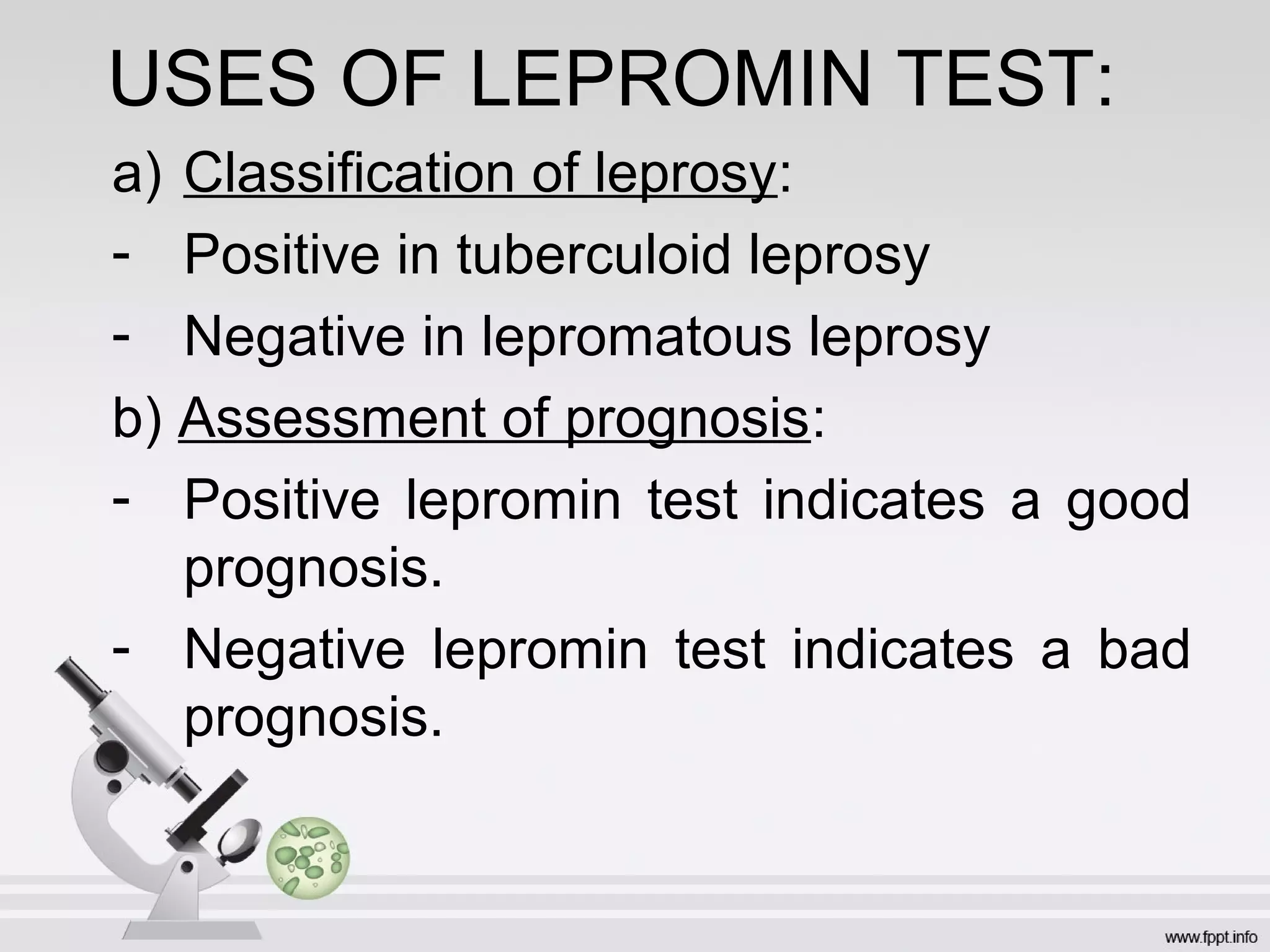 Mycobacterium leprae - Lab diagnosis | PPT