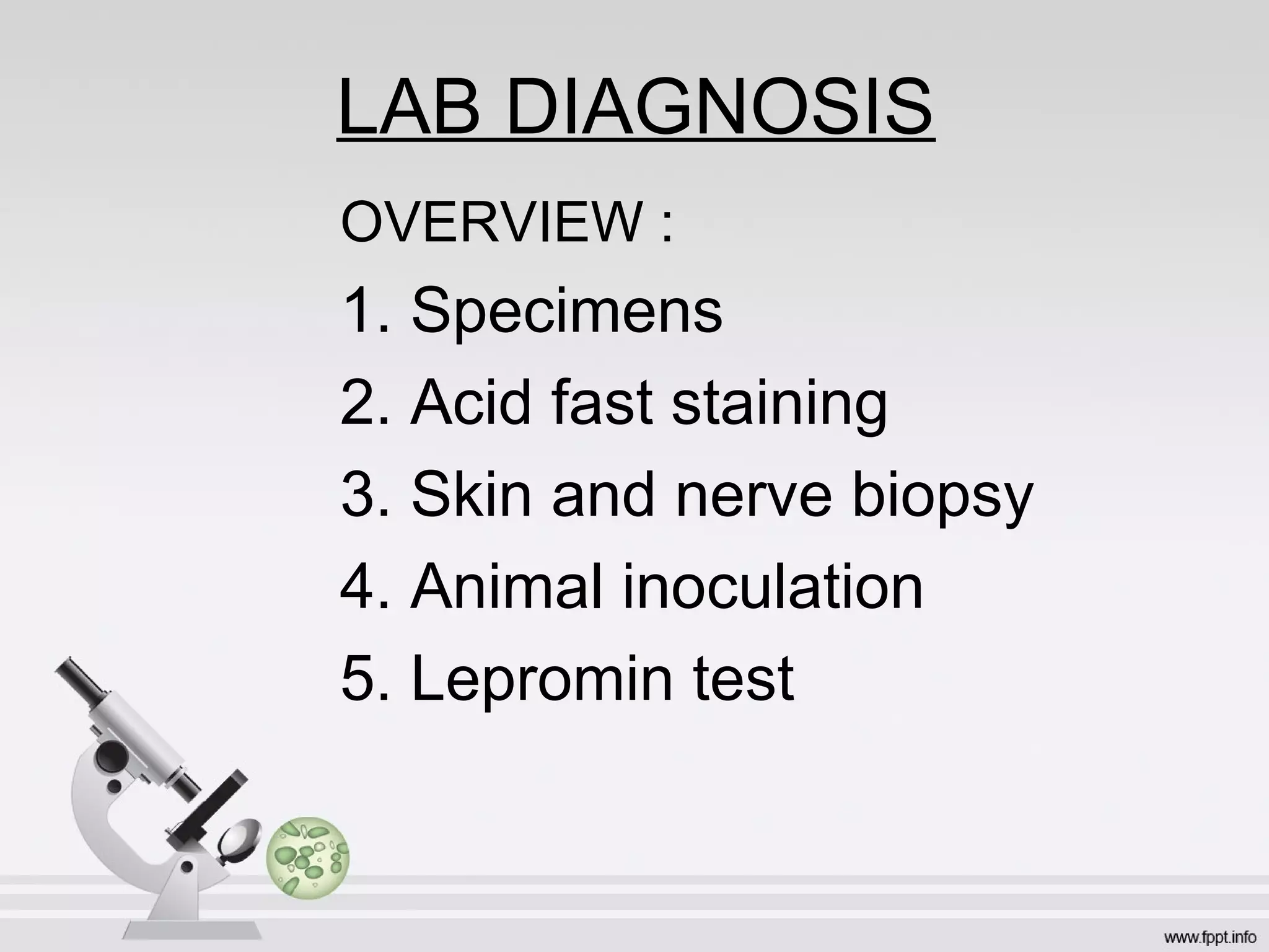 Mycobacterium leprae - Lab diagnosis | PPT