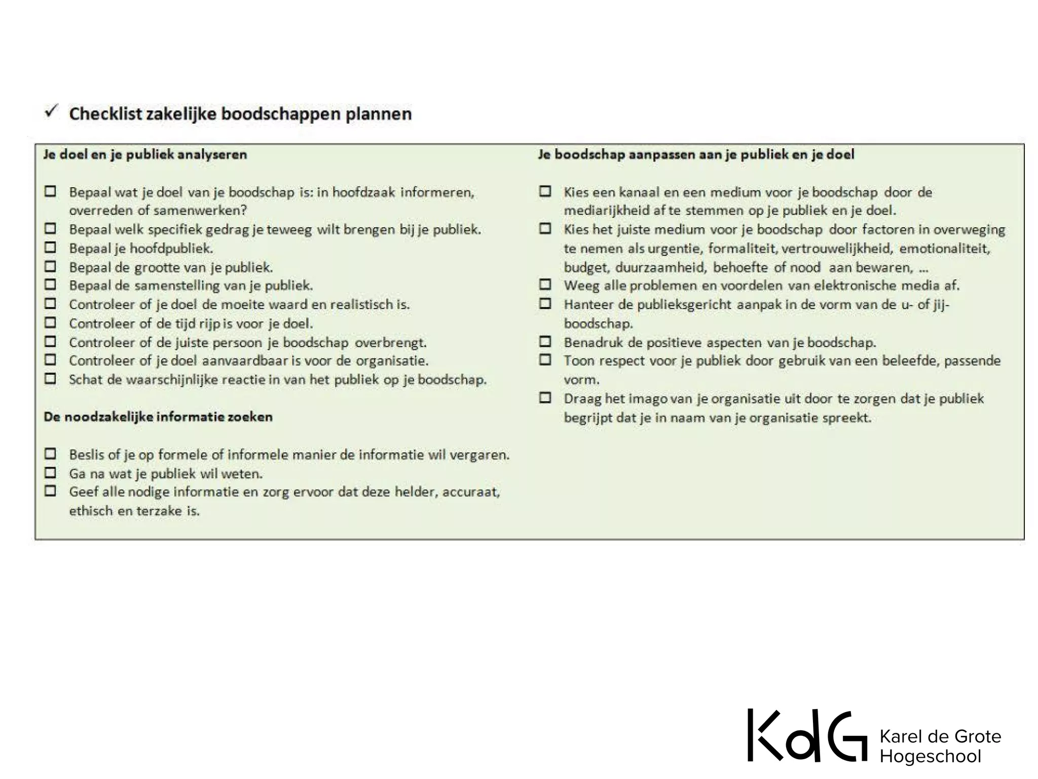 Les 1 Concept communicatie en ontwerp communicatieplan | PDF