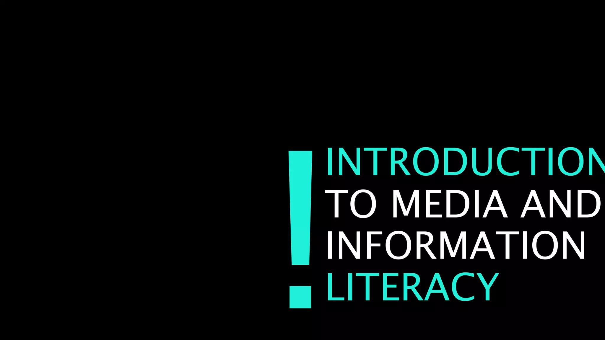 Introduction to Media and Information Literacy | PPTX | Internet for ...