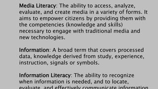 Introduction to Media and Information Literacy | PPTX