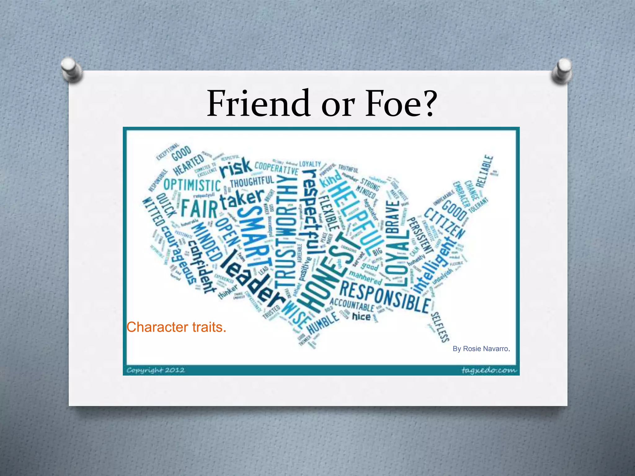 friend or foe, forming verb opposites. | PPT