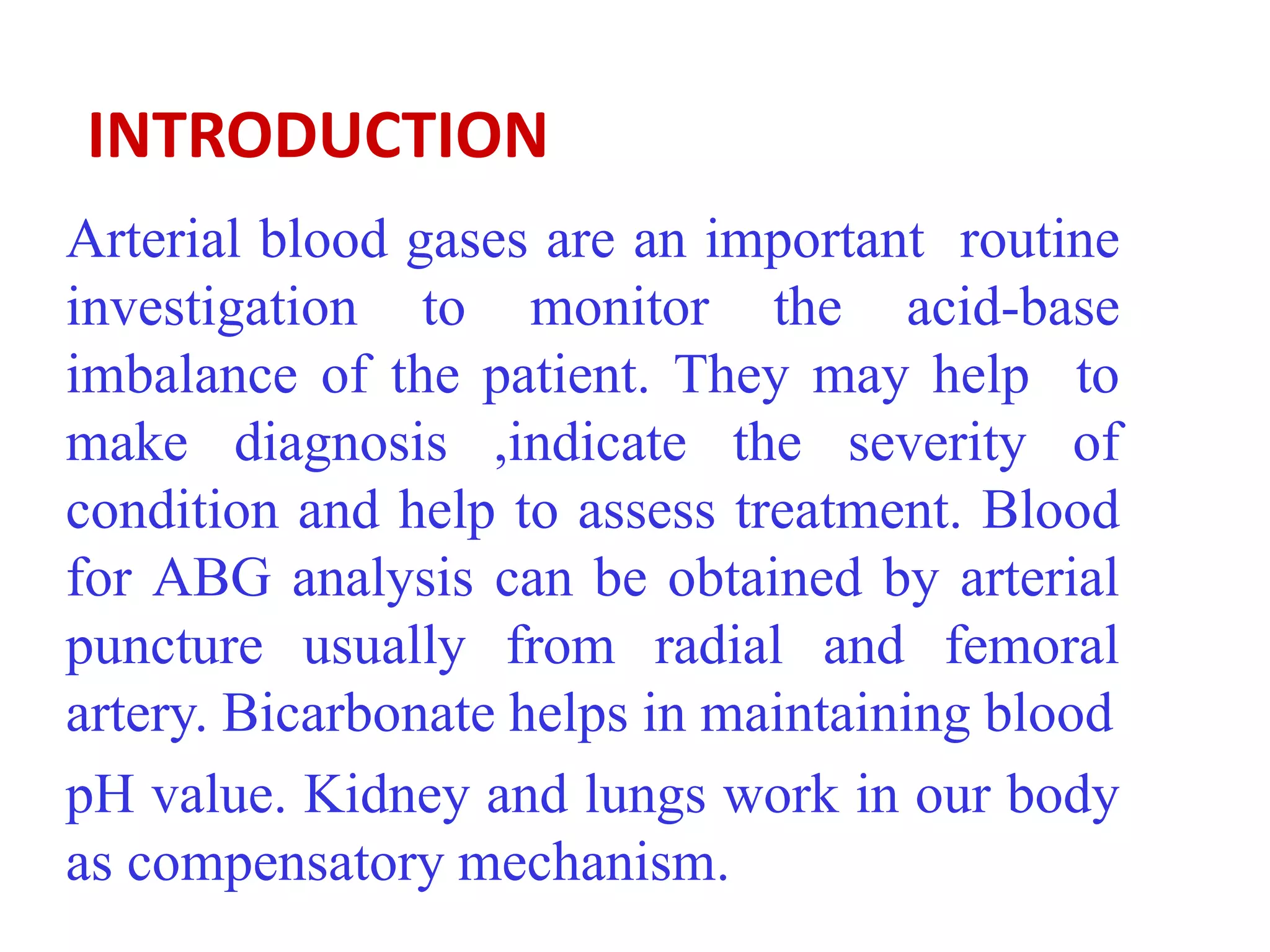 Arterial Blood Gas Analysis | PPTX