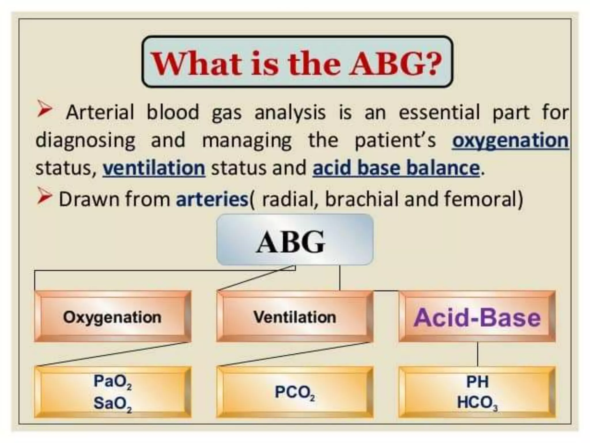 Arterial Blood Gas Analysis | PPTX