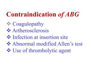 Arterial Blood Gas Analysis | PPTX
