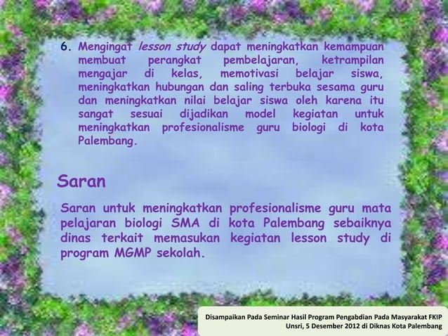 Ppt lesson study mapel bio di sman 11 plg | PPT