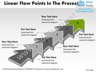 Ppt linear demo create flow chart powerpoint points the process ...