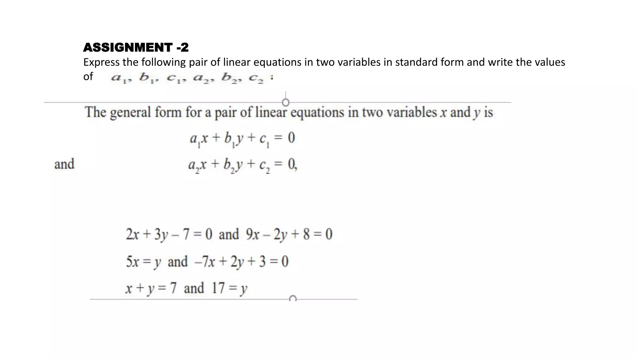 Ppt Linear Equations Grade 10 Day 1 Pptx