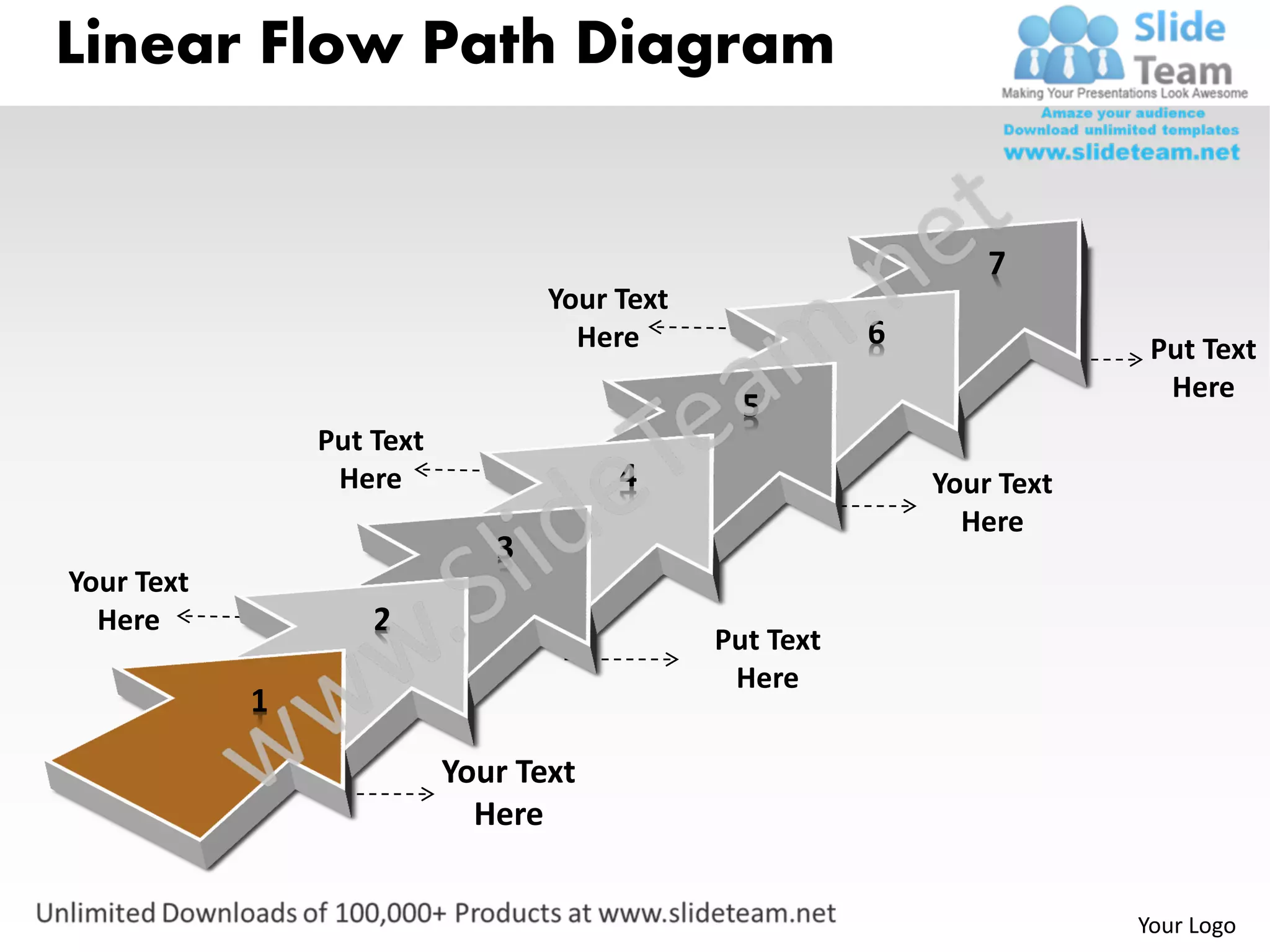 Ppt linear flow path ishikawa diagram powerpoint template business ...