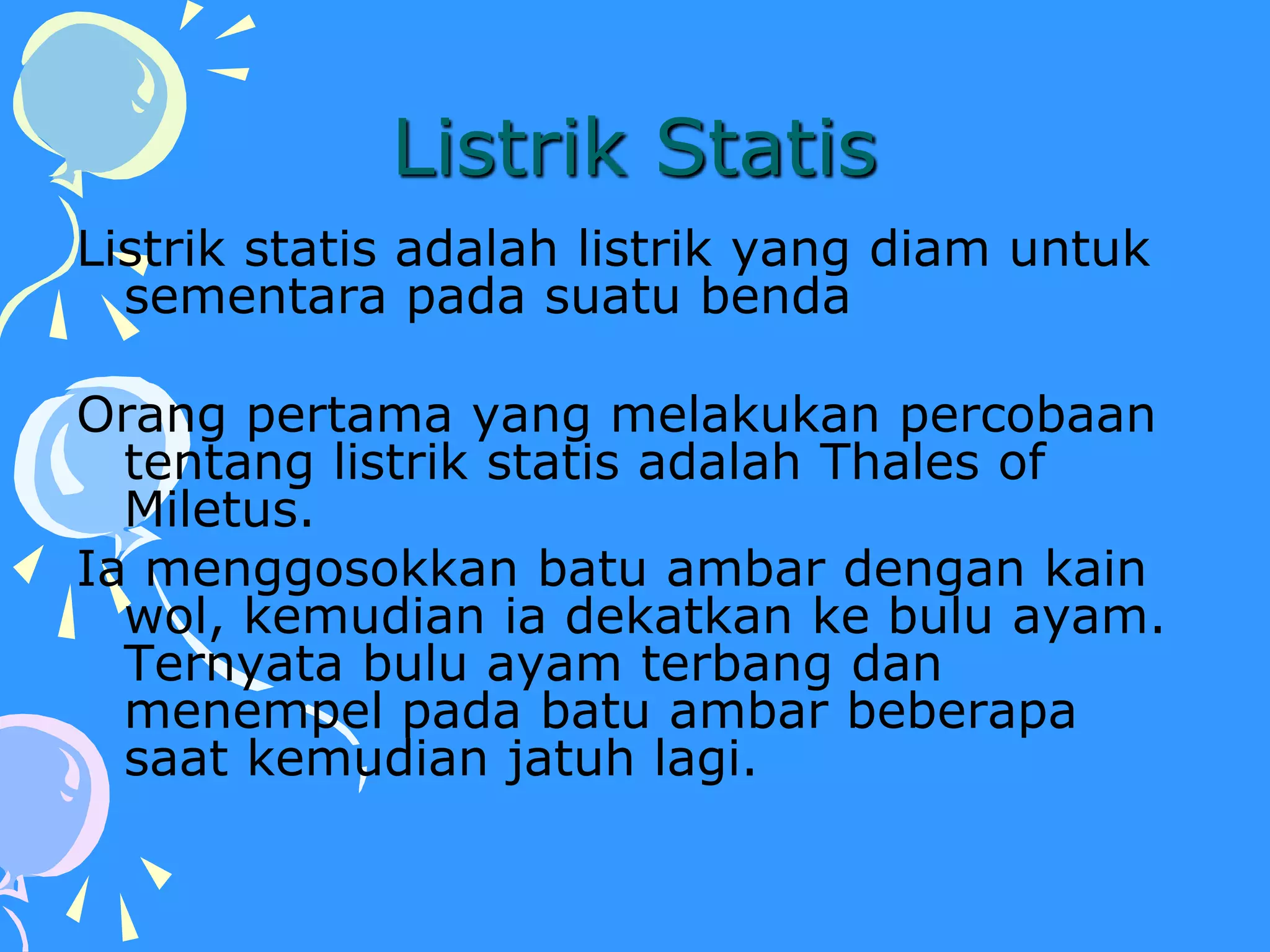Ppt listrik statis | PPT
