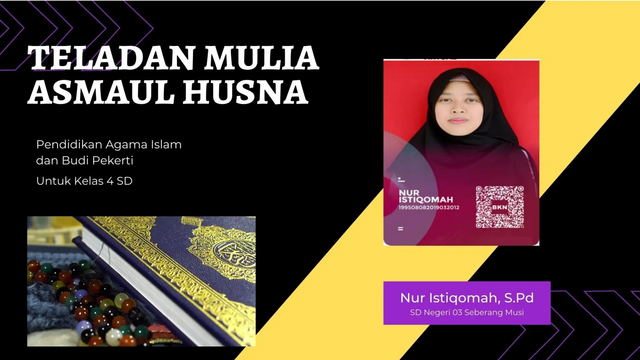 PPT Pembelajaran Tentang Teladan Mulia Asmaul Husna Bab 2 Untuk Kelas 4 SD | PPTX