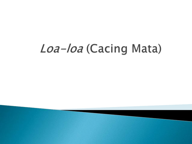 Ppt loa loa (cacing mata) | PPTX