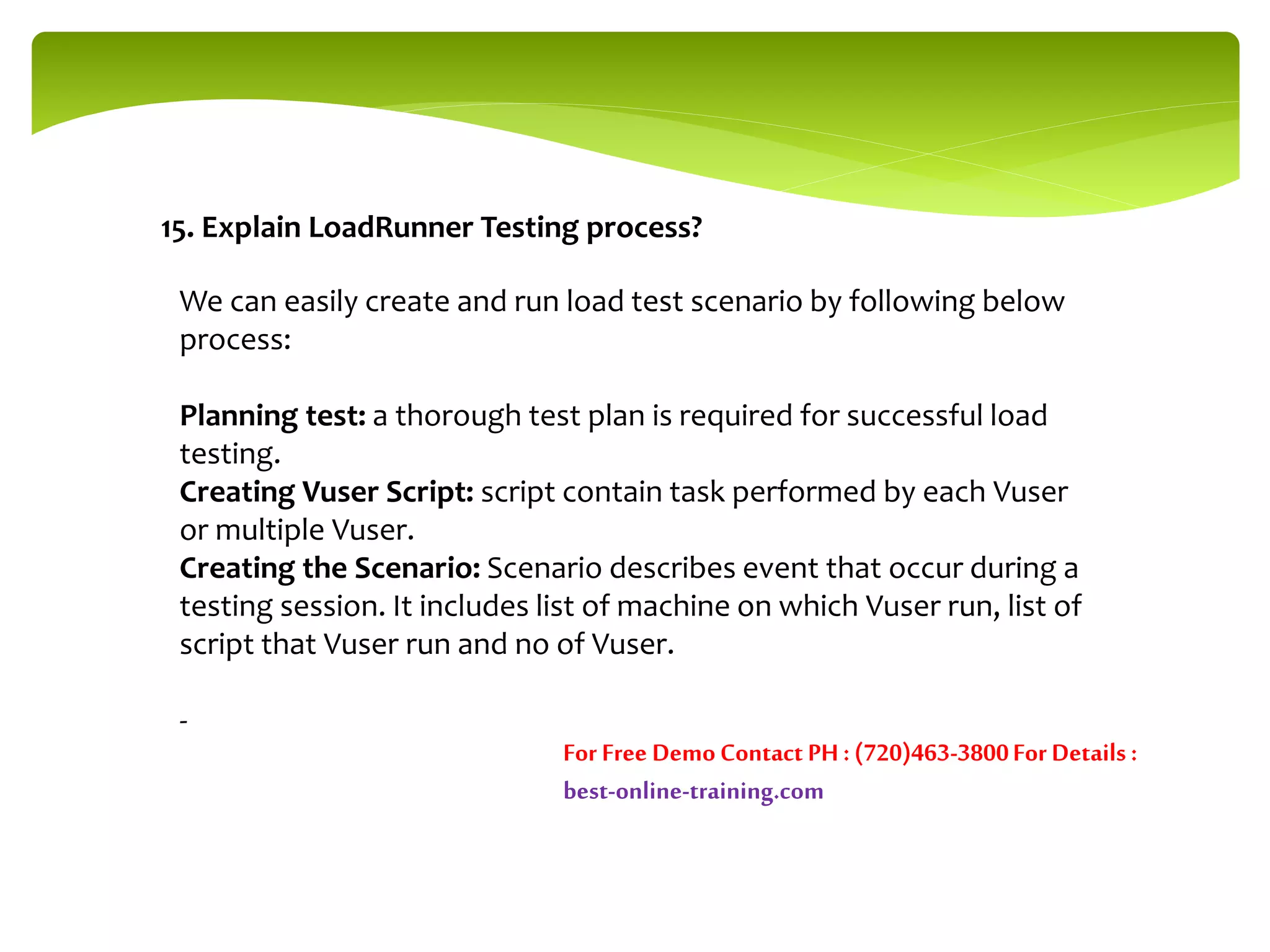 Loadrunner Interview quetion & answers | PPT