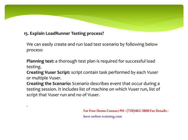 Loadrunner Interview quetion & answers | PPT