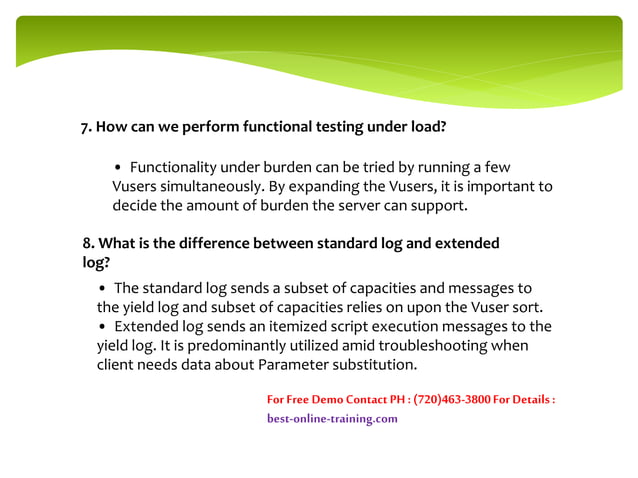 Loadrunner Interview quetion & answers | PPT