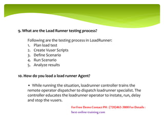 Loadrunner Interview quetion & answers | PPT