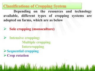 cropping systems and farming systems,Ppt lodha intro | PPTX