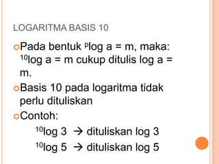 Logaritma | PPTX