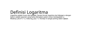 ppt materi logaritma yang keren dan bagus | PPTX