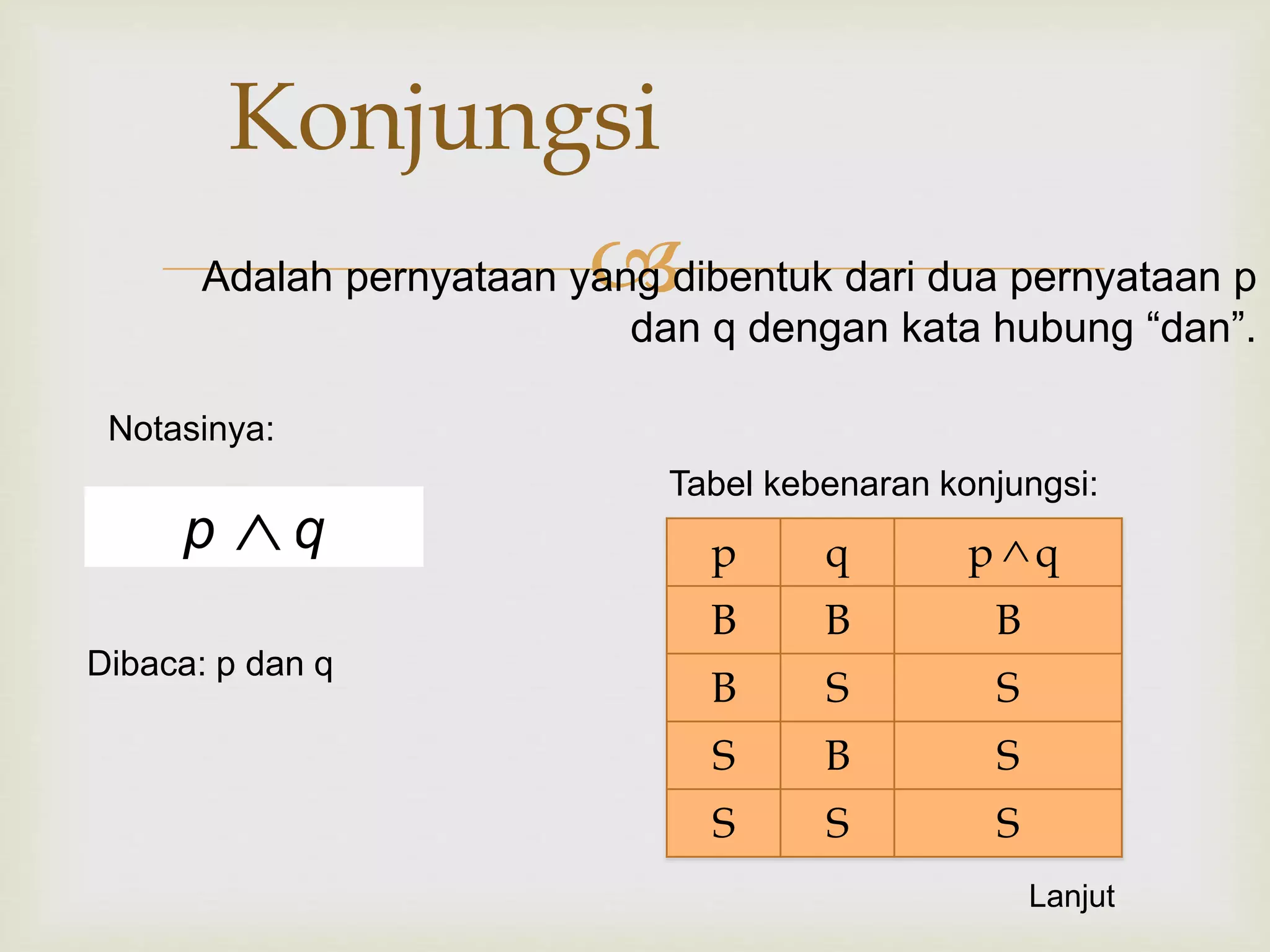 Logika Matematika | PPTX
