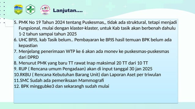 PPT LOKBUL JANUARI 2025 launching ilp puskesmas dan pustu | PPTX