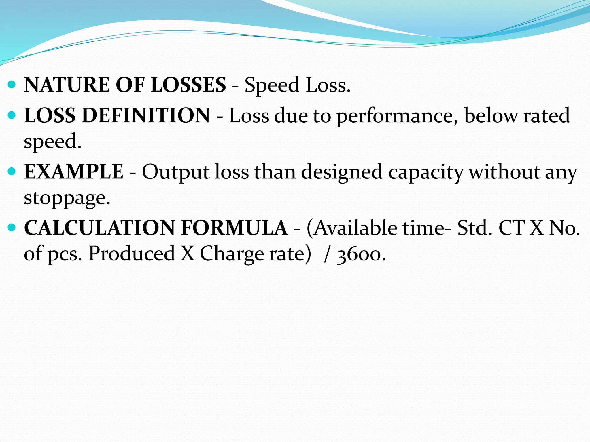 industrial losses | PPTX