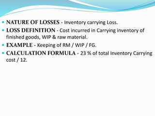 industrial losses | PPTX
