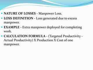 industrial losses | PPTX